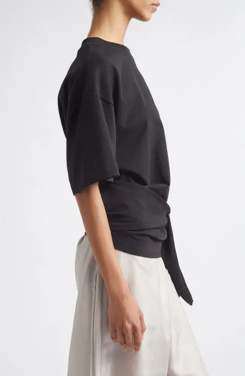 ST. AGNI Split Back Cotton Jersey T-shirt