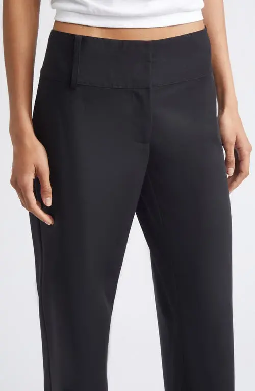 ST. AGNI Foldover Waist Wool Pants