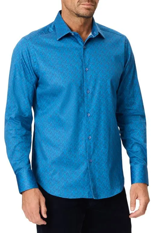 Robert Graham Dimella Long Sleeve Geometric Jacquard Shirt