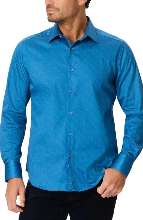 Robert Graham Dimella Long Sleeve Geometric Jacquard Shirt