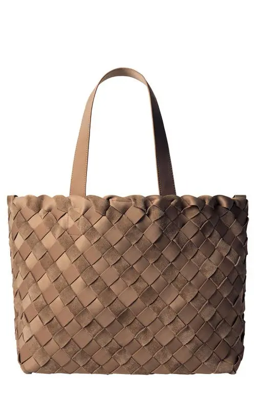 NAGHEDI Como Medium Striped Woven Tote - Canyon