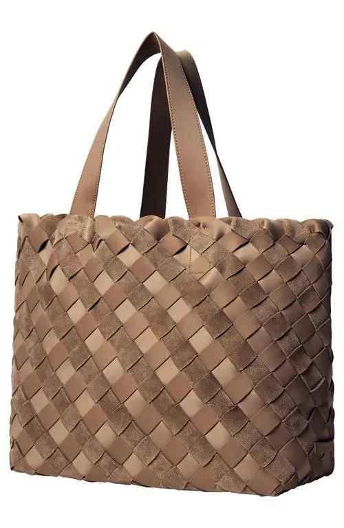 NAGHEDI Como Medium Striped Woven Tote