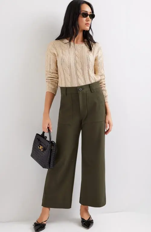 Fifteen Twenty Levie Metallic Cable Knit Sweater