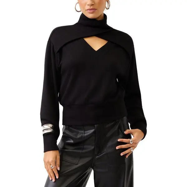 Fifteen Twenty Caly Turtleneck Sweater - Black