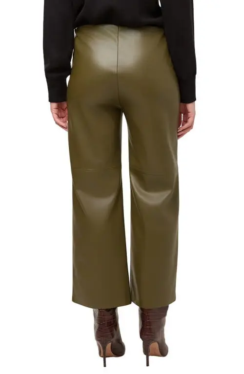Fifteen Twenty Faux Leather Cropped Wide Leg Pants