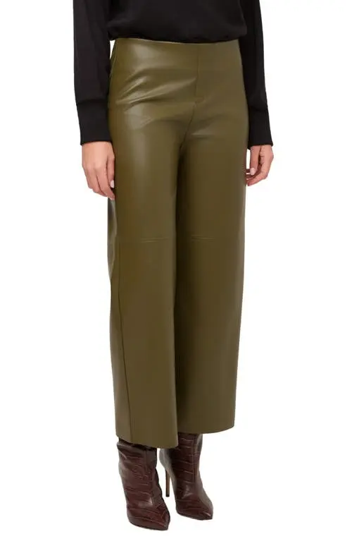 Fifteen Twenty Faux Leather Cropped Wide Leg Pants