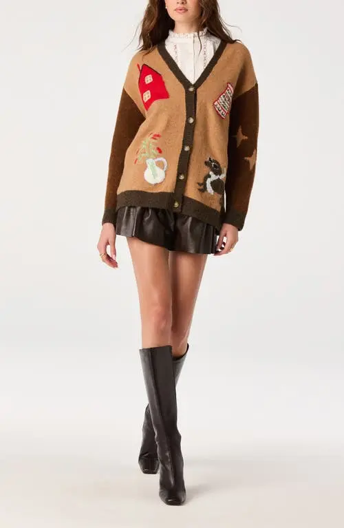 Astr The Label Rosalinda Intarsia Cardigan
