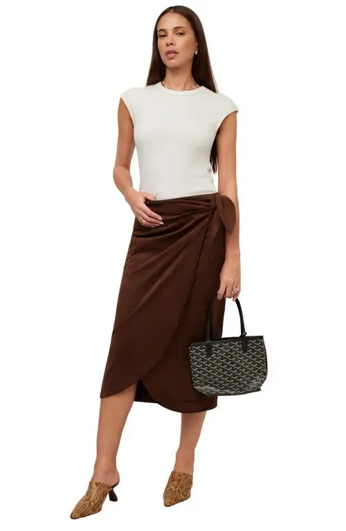 Fifteen Twenty Penelope Wrap Midi Skirt