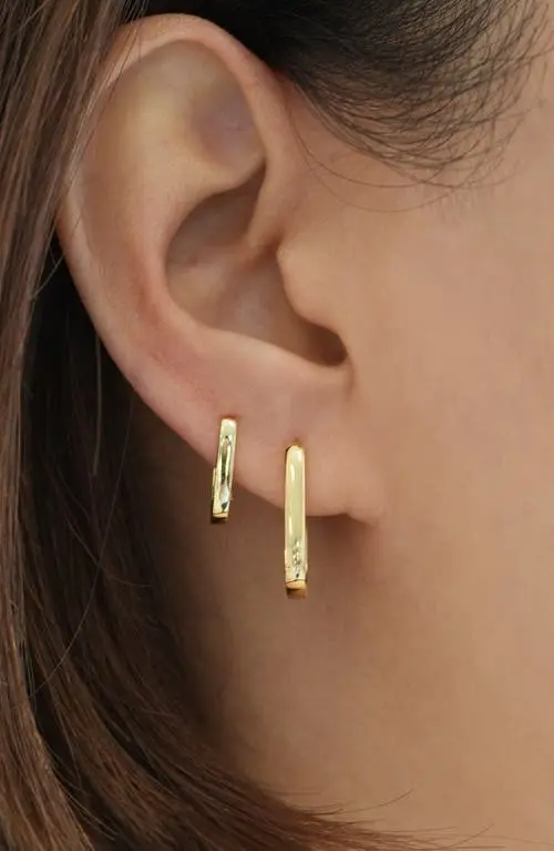 Argento Vivo Set Of 2 Oblong Huggie Hoop Earrings