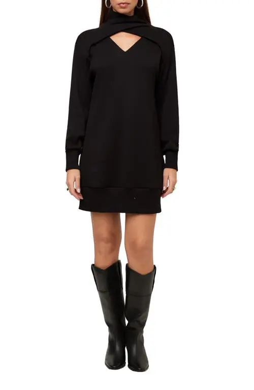 Fifteen Twenty Claylee Turtleneck Cutout Dress