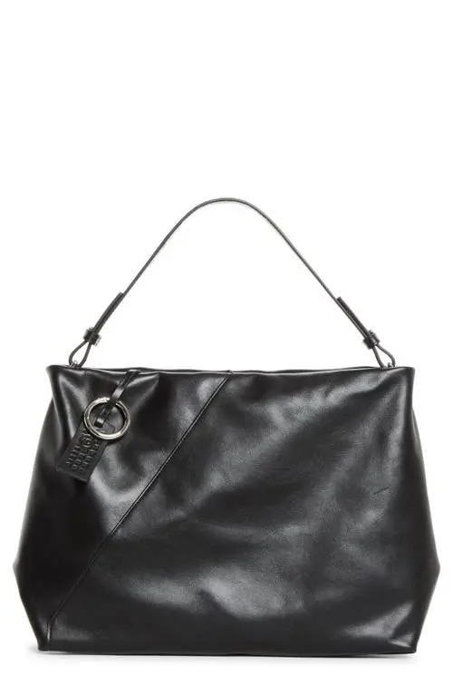 MAISON MARGIELA Folded Leather Shoulder Bag - Black