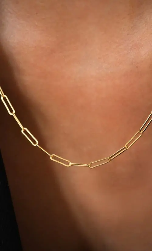 Argento Vivo Paperclip Chain Necklace