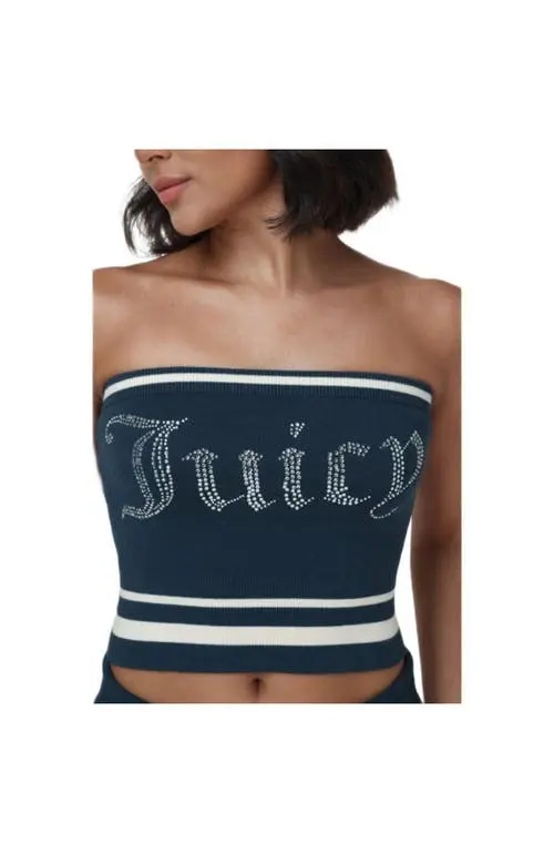 Juicy Couture Sleek Logo Strapless Tube Top