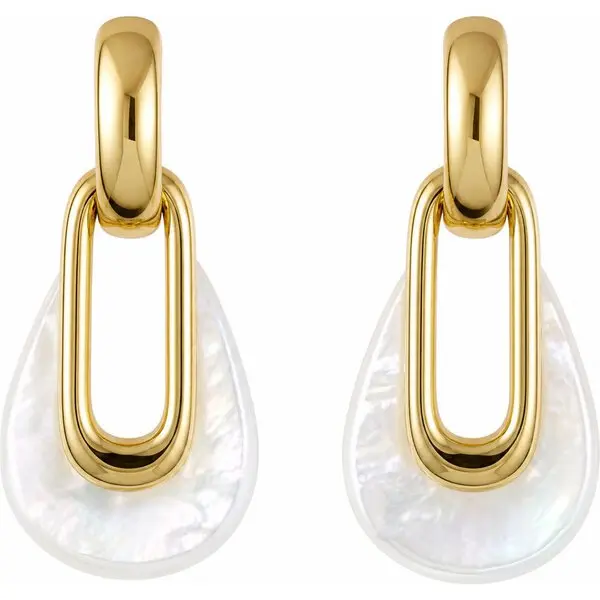 Argento Vivo Mother-of-pearl Drop Earrings - Gold