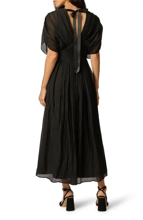Adrianna Papell Organdy Crinkle Maxi Dress
