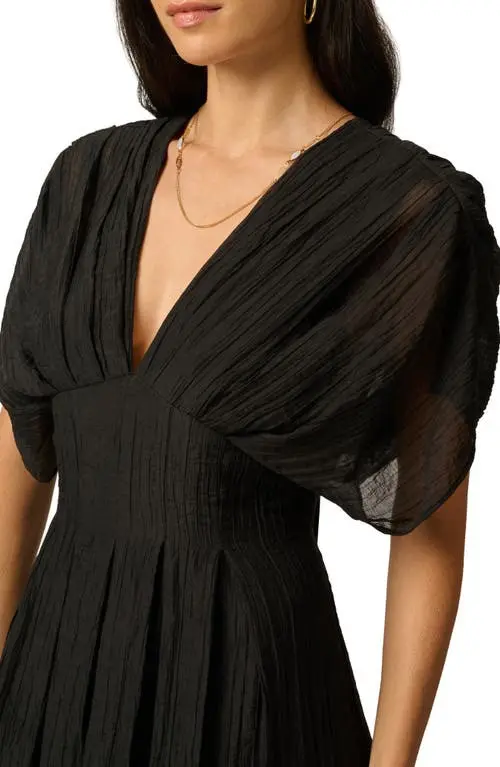 Adrianna Papell Organdy Crinkle Maxi Dress