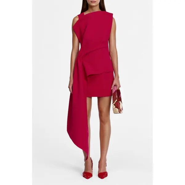 Acler Quindus Asymmetric Drape Minidress