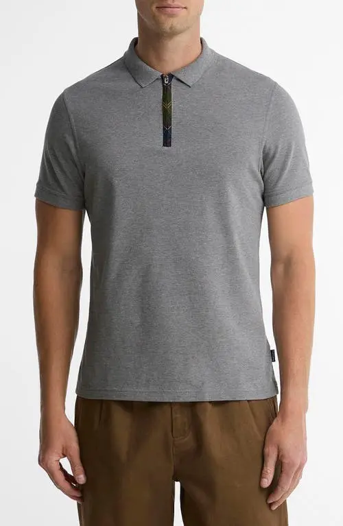 Barbour Stately Zip Polo - Pewter