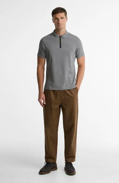 Barbour Stately Zip Polo - Pewter
