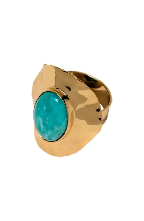 Argento Vivo Cabochon Amazonite Statement Ring