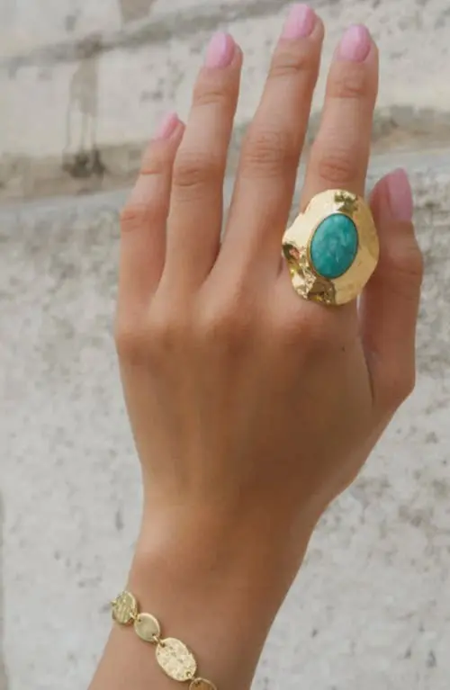 Argento Vivo Cabochon Amazonite Statement Ring
