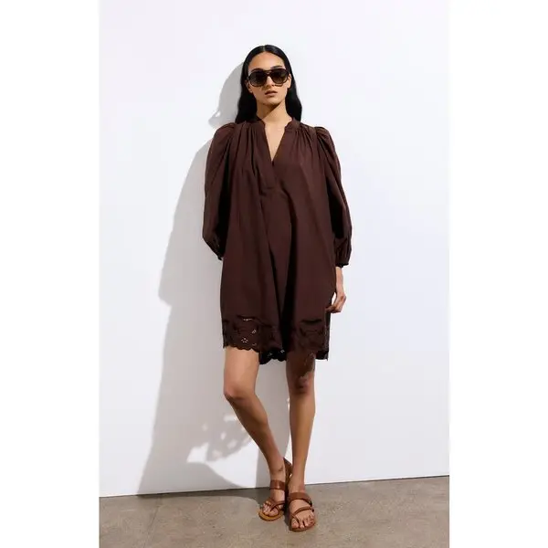 Vanessa Bruno Hamanda Puff Sleeve Tunic Dress