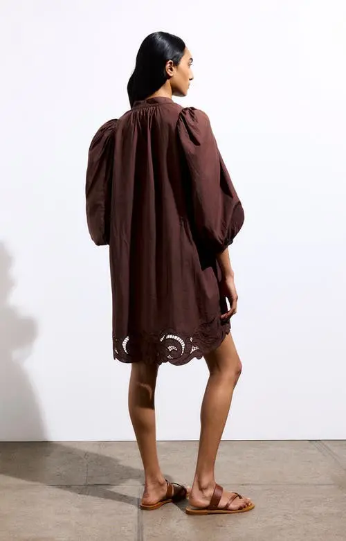 Vanessa Bruno Hamanda Puff Sleeve Tunic Dress