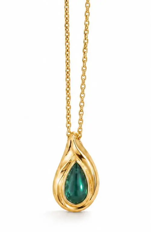 Argento Vivo Teardrop Pendant Necklace - Gold