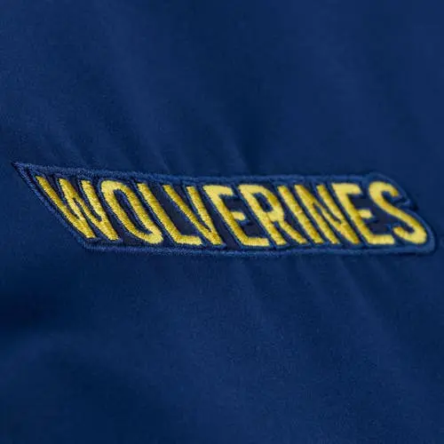 Mitchell & Ness Michigan Wolverines Double Clutch Lightweight Satin Full-snap Jacket