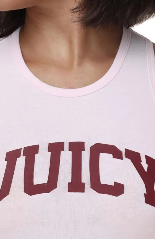 Juicy Couture High Neck Cropped Tank Top With Logo Graphic