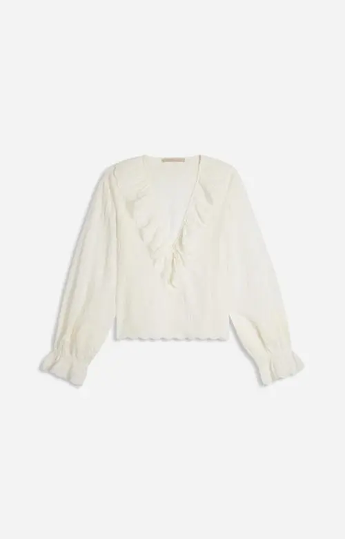 Vanessa Bruno Helea V-neck Ruffled Blouse