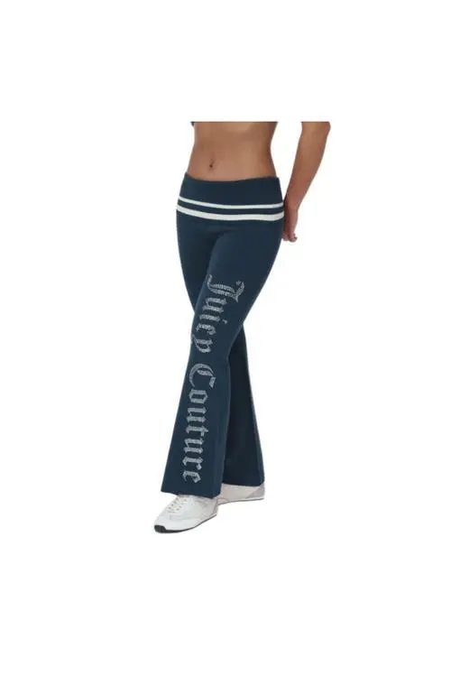Juicy Couture Foldover Flare Knit Pants