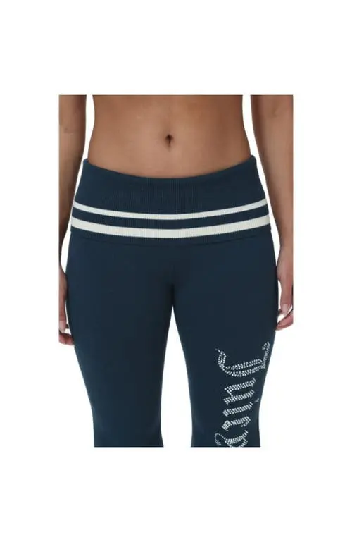 Juicy Couture Foldover Flare Knit Pants