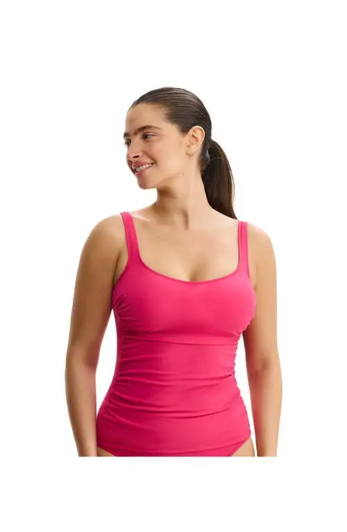GOTTEX Tutti Frutti D-cup Scoop Neck Tankini Top - Magenta
