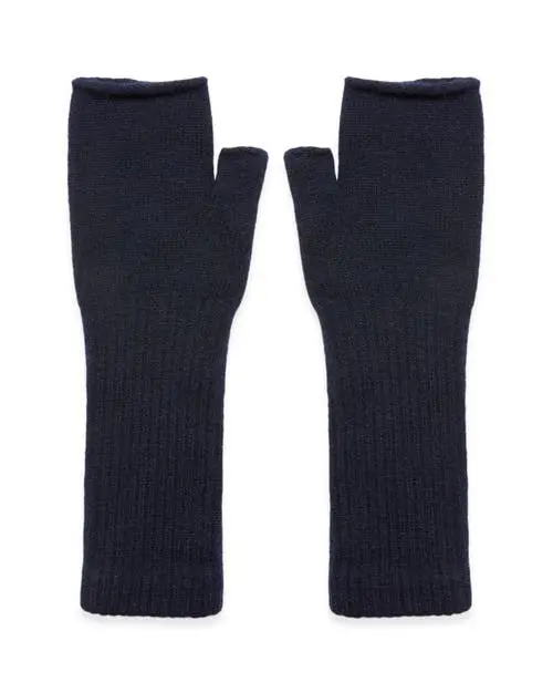 CELTIC & CO. British Supersoft Fingerless Wristwarmers - Dark Navy