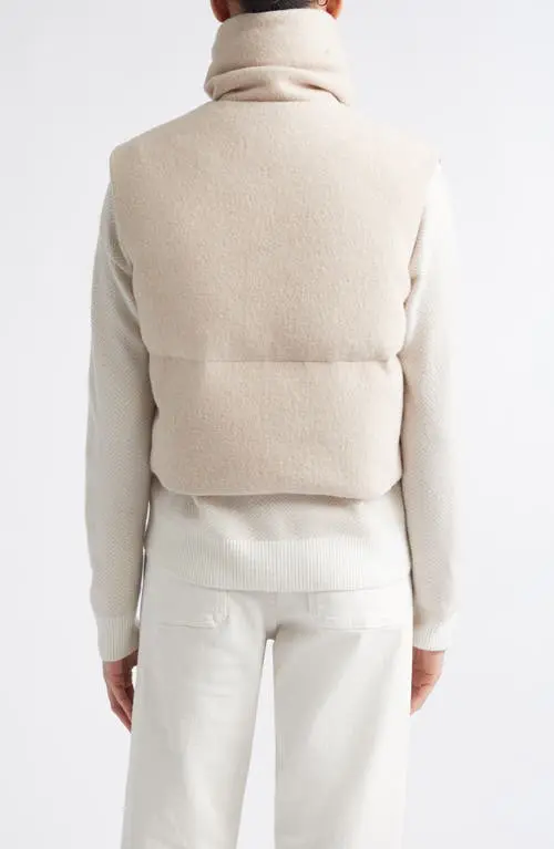 Eleventy High Neck Wool Mouliné Padded Down Vest