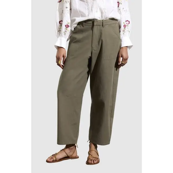 Vanessa Bruno Cargo Wide Leg Trousers - Vegetal