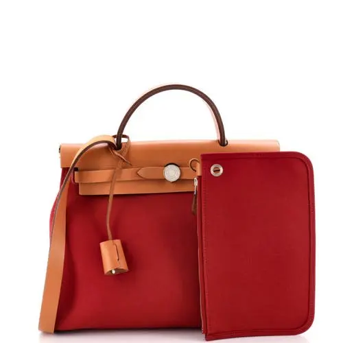 Hermès Herbag Zip Leather And Toile 31