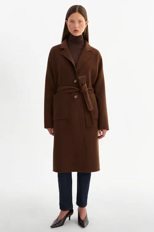 LAMARQUE Katie Reversible Wool Coat - Leopard