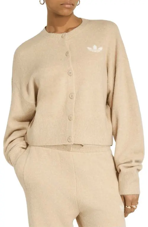 Adidas Essential Cardigan With Trefoil Logo - Khaki Three