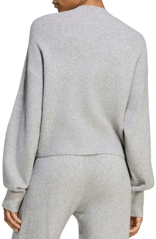 Adidas Essential Cardigan With Trefoil Logo - Medium Grey Heather