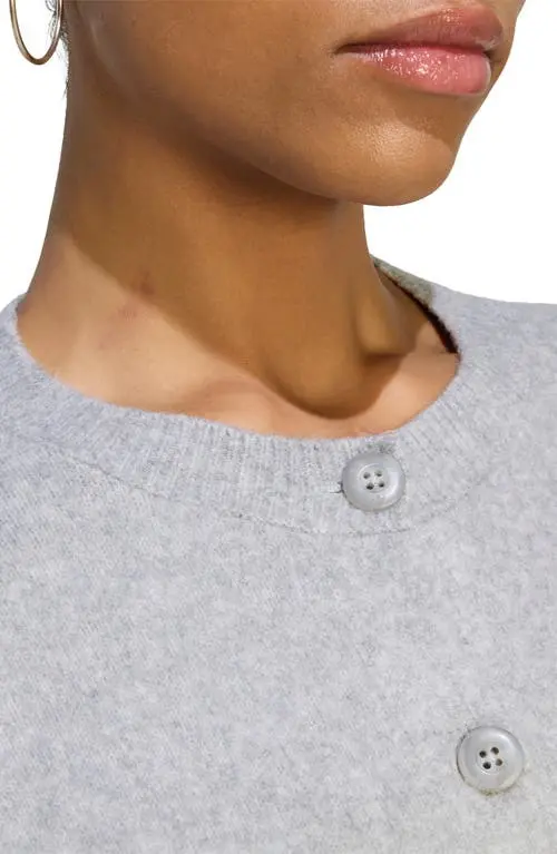 Adidas Essential Cardigan With Trefoil Logo - Medium Grey Heather