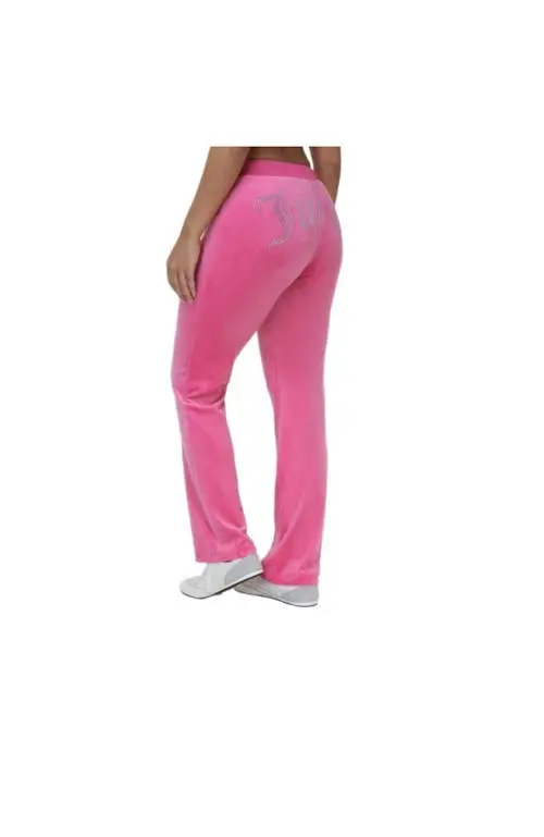Juicy Couture Rib Waist Velour Track Pants