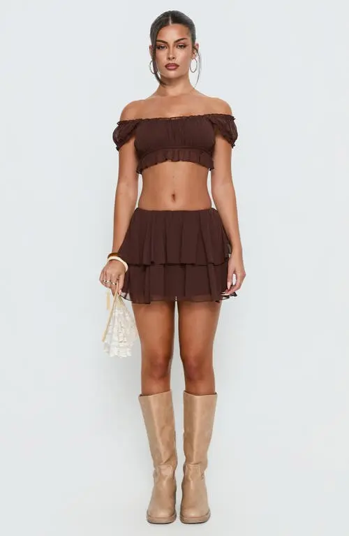 Princess Polly Ackee Tiered Mini Skort