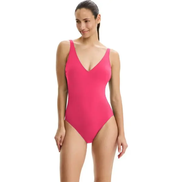 GOTTEX V-neck One Piece Swimsuit - Magenta