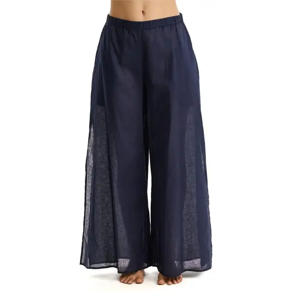 GOTTEX Linen Beach Pant Cover-up - Navy
