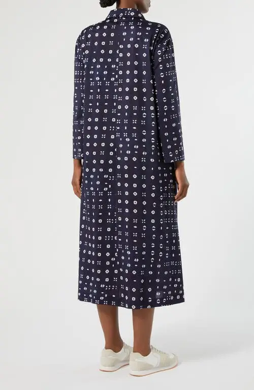 Marina Rinaldi Cotton Jersey Dress With Printed Pattern