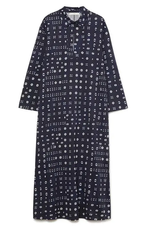Marina Rinaldi Cotton Jersey Dress With Printed Pattern