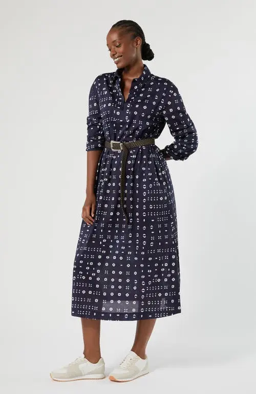 Marina Rinaldi Cotton Jersey Dress With Printed Pattern