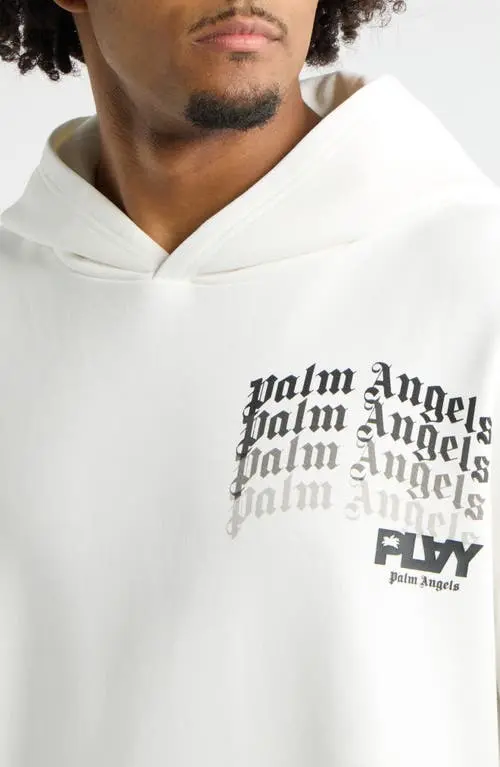 PLAY PALM ANGELS Logo Print Hoodie